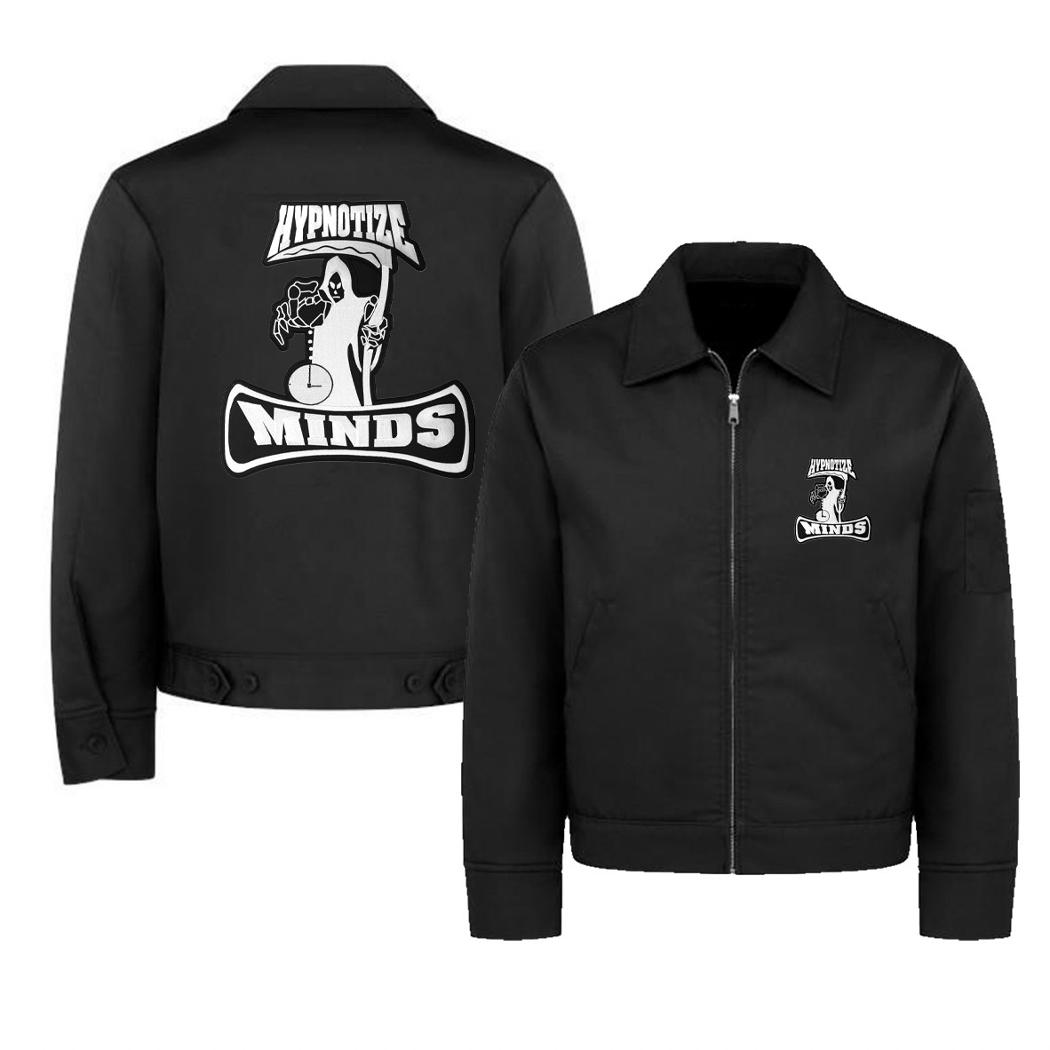 Hypnotize Minds "Black" Mechanic Jacket. – three6mafiamerch